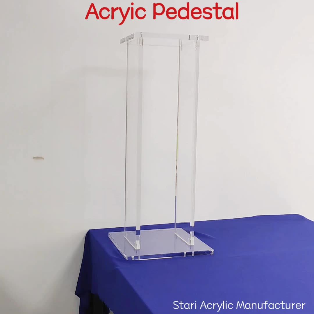 Clear Acrylic Pedestal Lucite Pedestal - Buy Acrylic Pedestal High ...