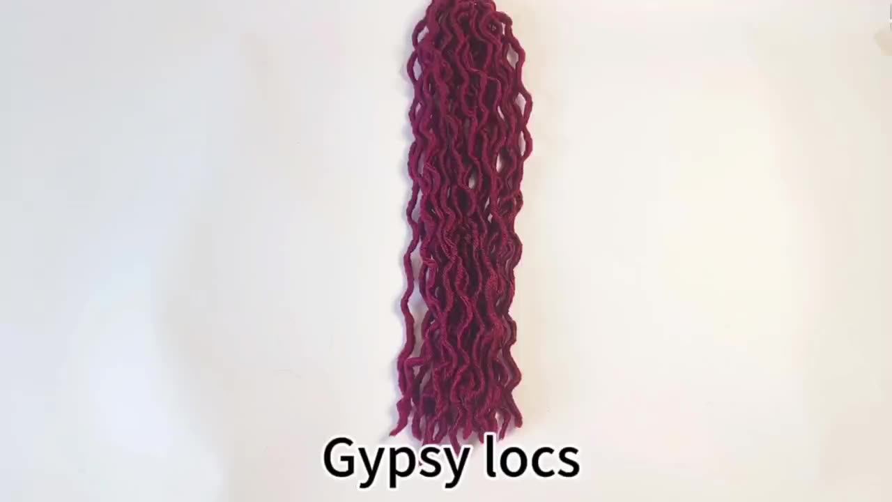 Synthetic 18inch Gypsy Locs Extension Jumbo Braids Freetress Wavy Curly ...