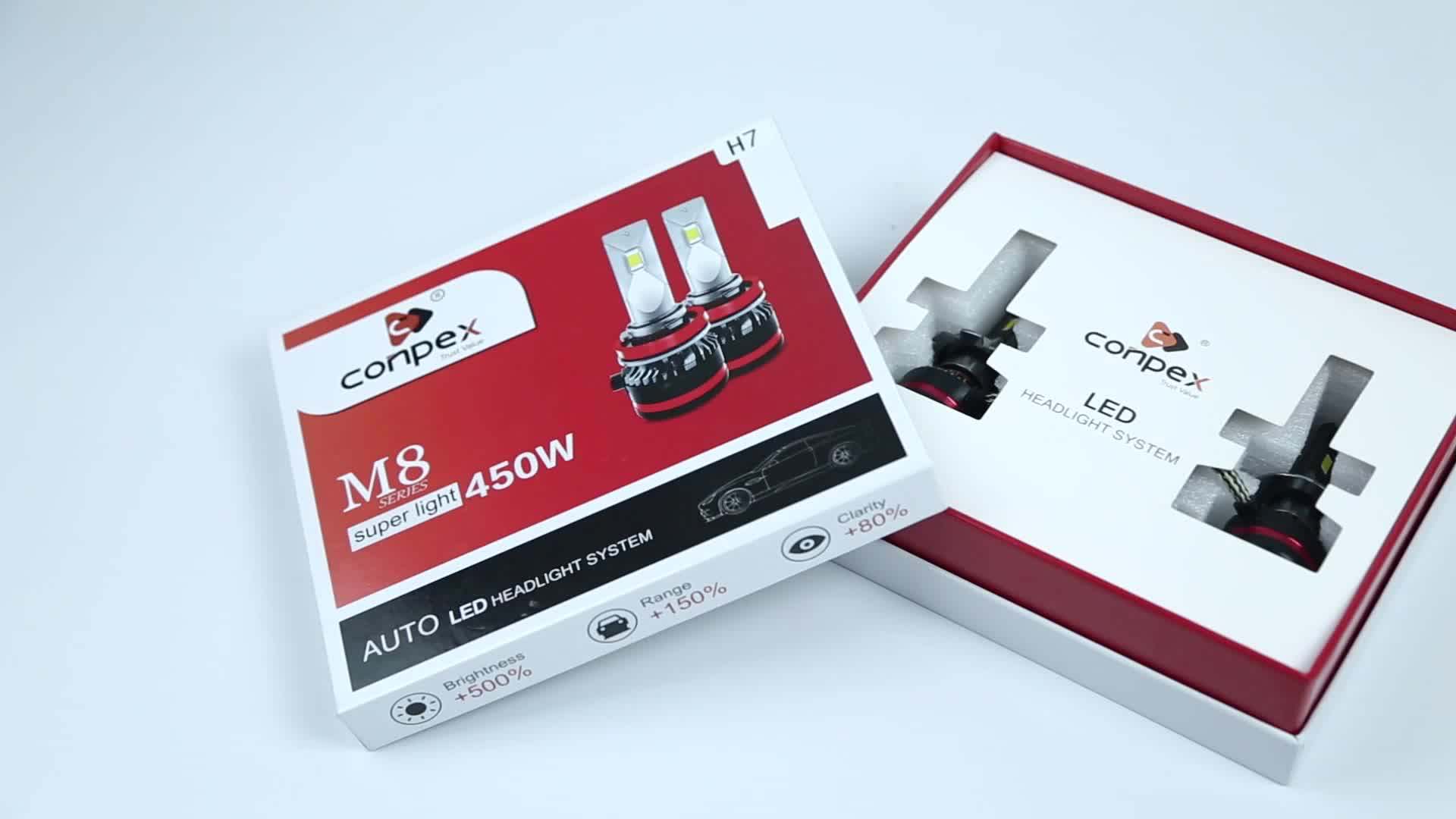 Conpex 45w Universal Led Car Headlight H1 H7 9005 9006 Car Led ...