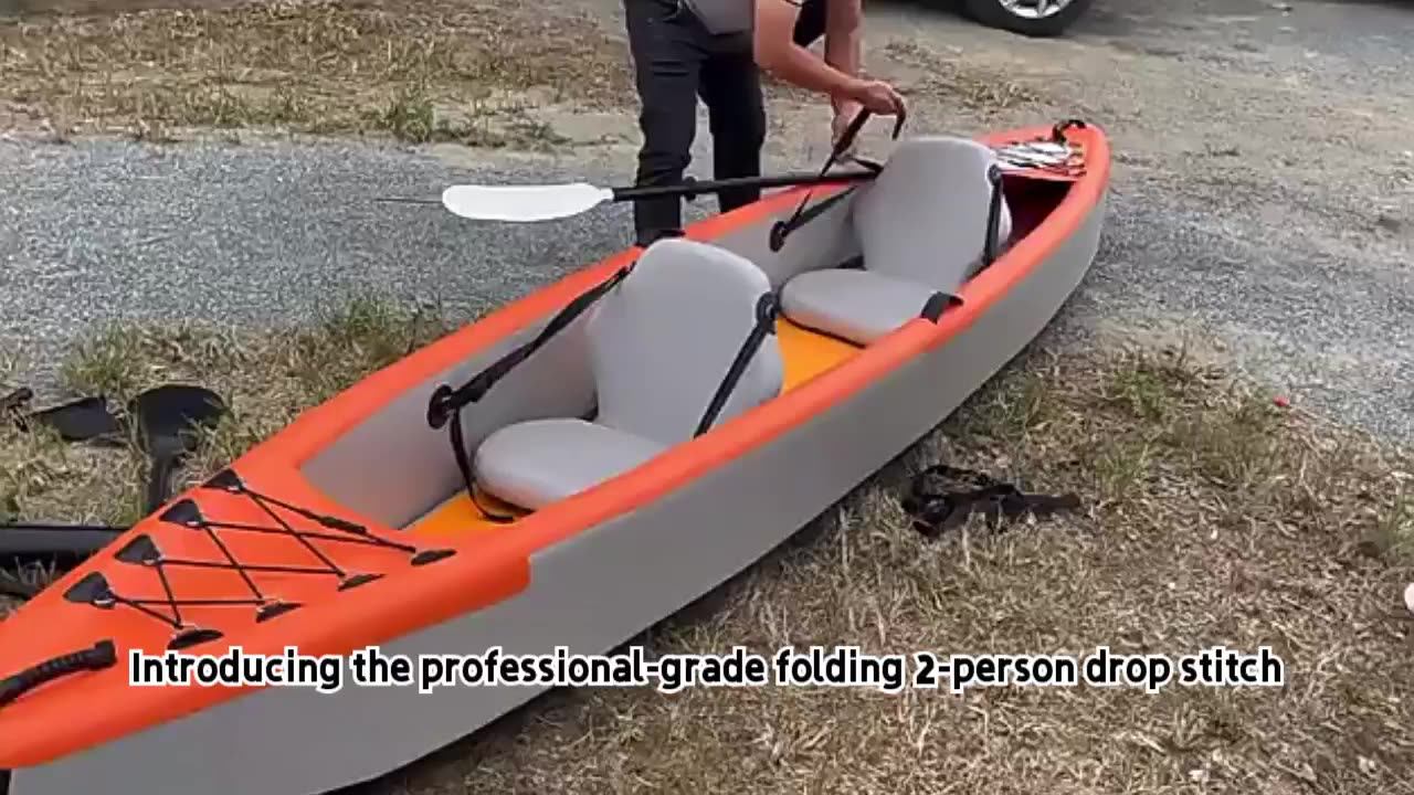 2-person Folding Drop Stitch Kayak Boat Pvc/pe/pc Inflatable Fishing ...