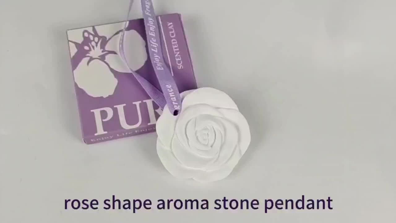 Wholesale Stocked Rose Shaped Scented Ceramic Home Car Hanging Air ...