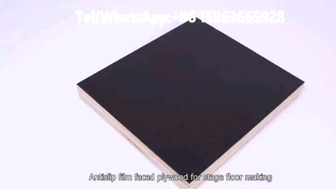 Construction Plywood 18mm Phenolic Black Film Faced Shuttering Concrete ...