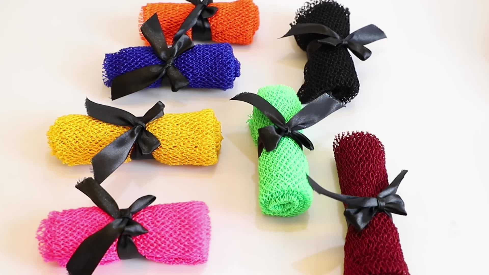 Custom Exfoliating Long Back Sponge Nylon African Net Bath Shower ...