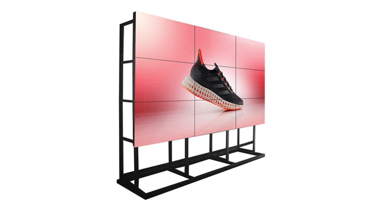 55-inch Floor Standing Seamless Narrow Bezel Led Digital Signage 2x3 49 ...
