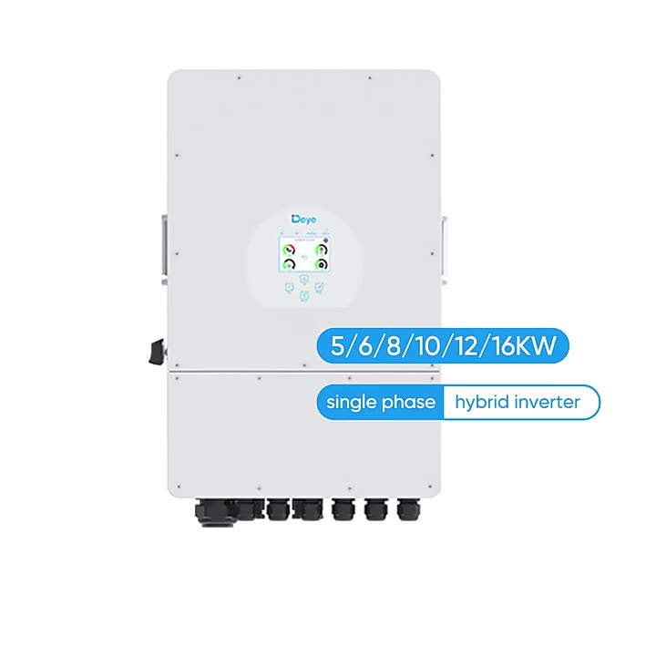 Deye Single Phase Hybrid Solar Power Inverter Converters 5kw 6kw 8kw 10kw 12kw 16kw Deye Hybrid ...