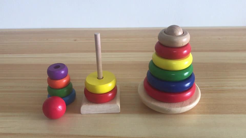 Certificated Creative Tower Block Wooden Stacking Game Toy For Children ...