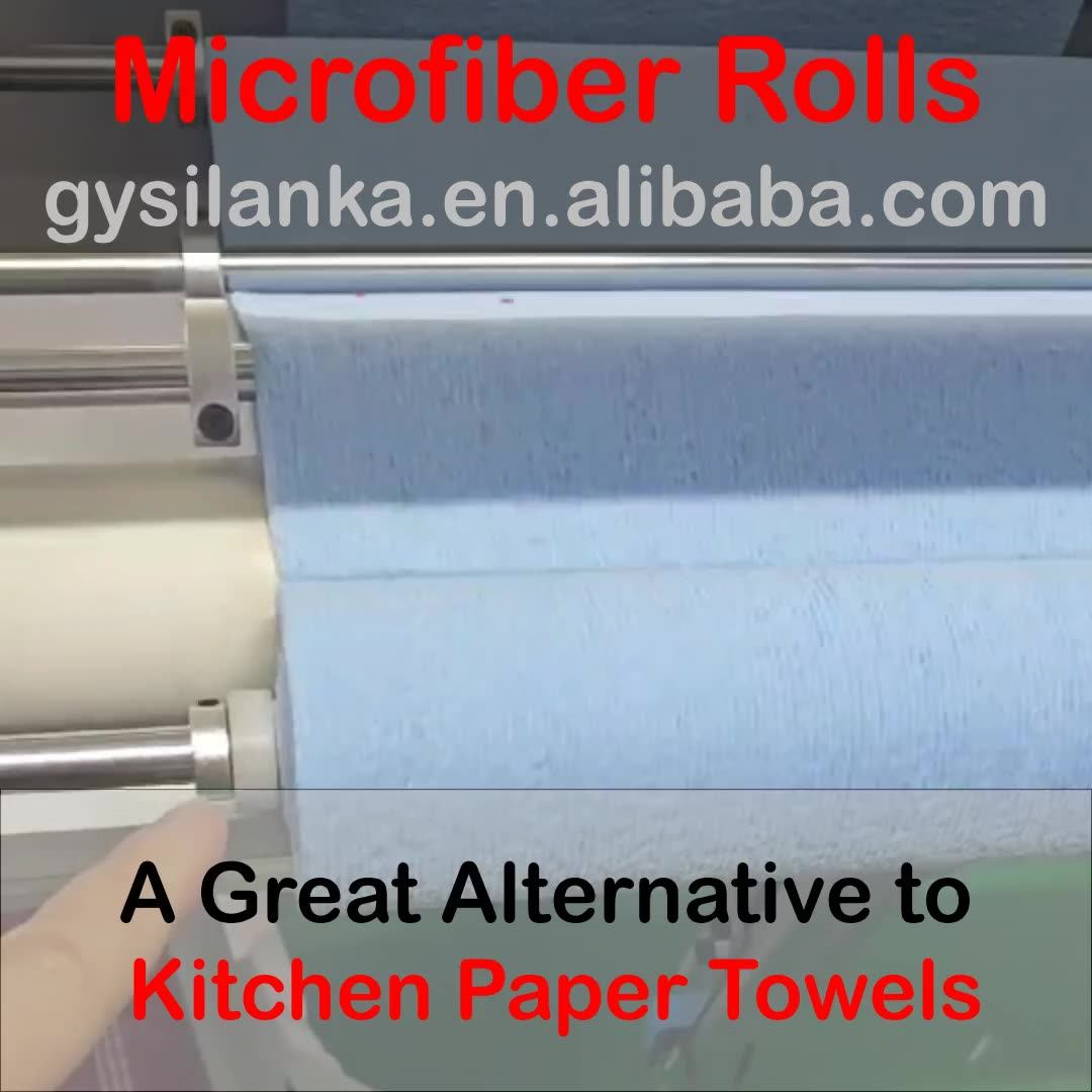 180gsm Microfiber Cloth Roll Reusable Paper Towel Tear Away Microfiber ...