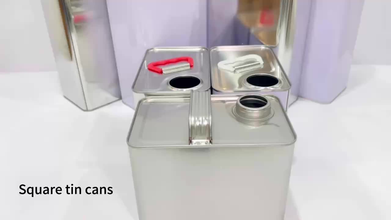 Custom Packaging Large Capacity Rectangular Metal Cans 500ml-5l Tin Can ...