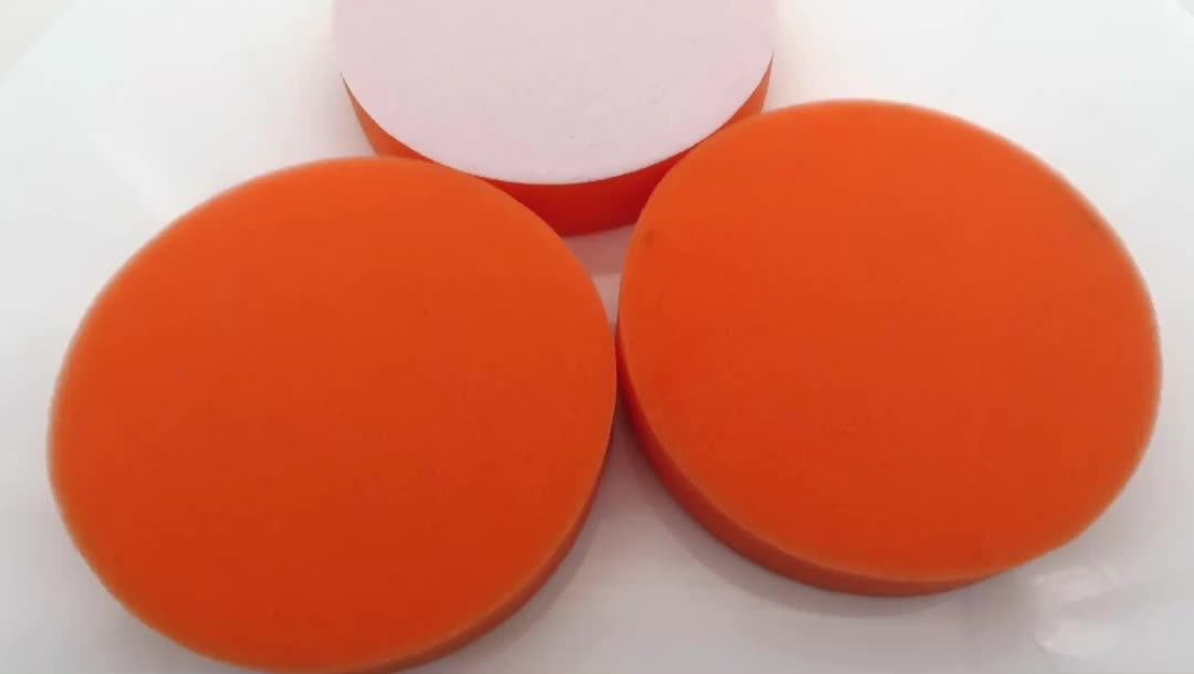 5inch 125mm Buffing Sponge Pad Orange Sponge Rubbing Ruber Foam Buffing ...