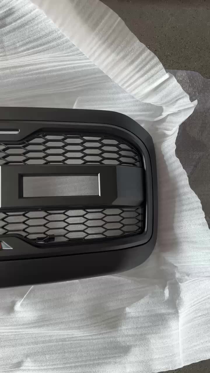 Super Duty Raptor Grill With Amber Led Lights Matte Black For Ford F250 ...