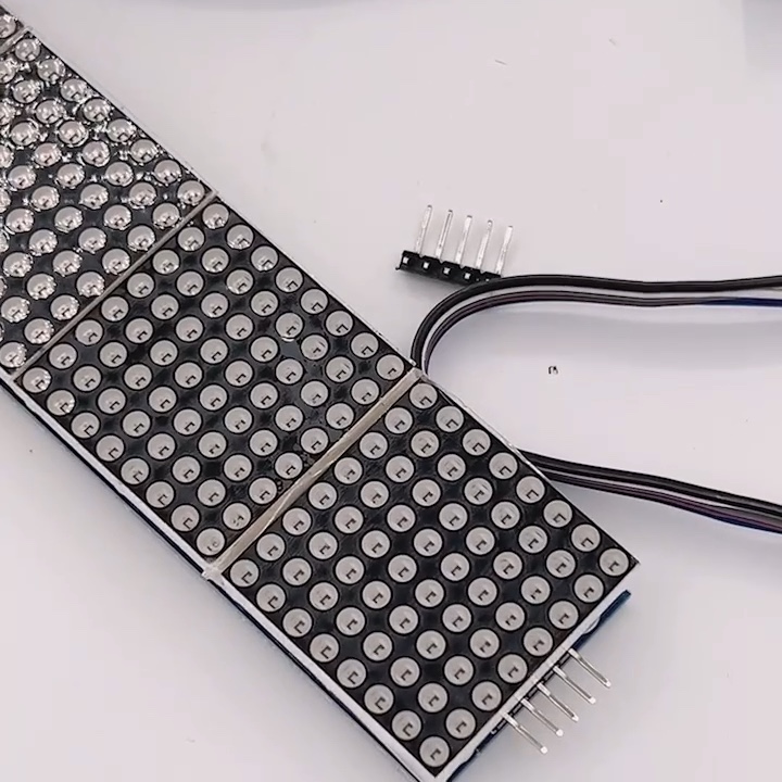 Four In One Dot Matrix Module 5v Green Control Led Array Display Module ...