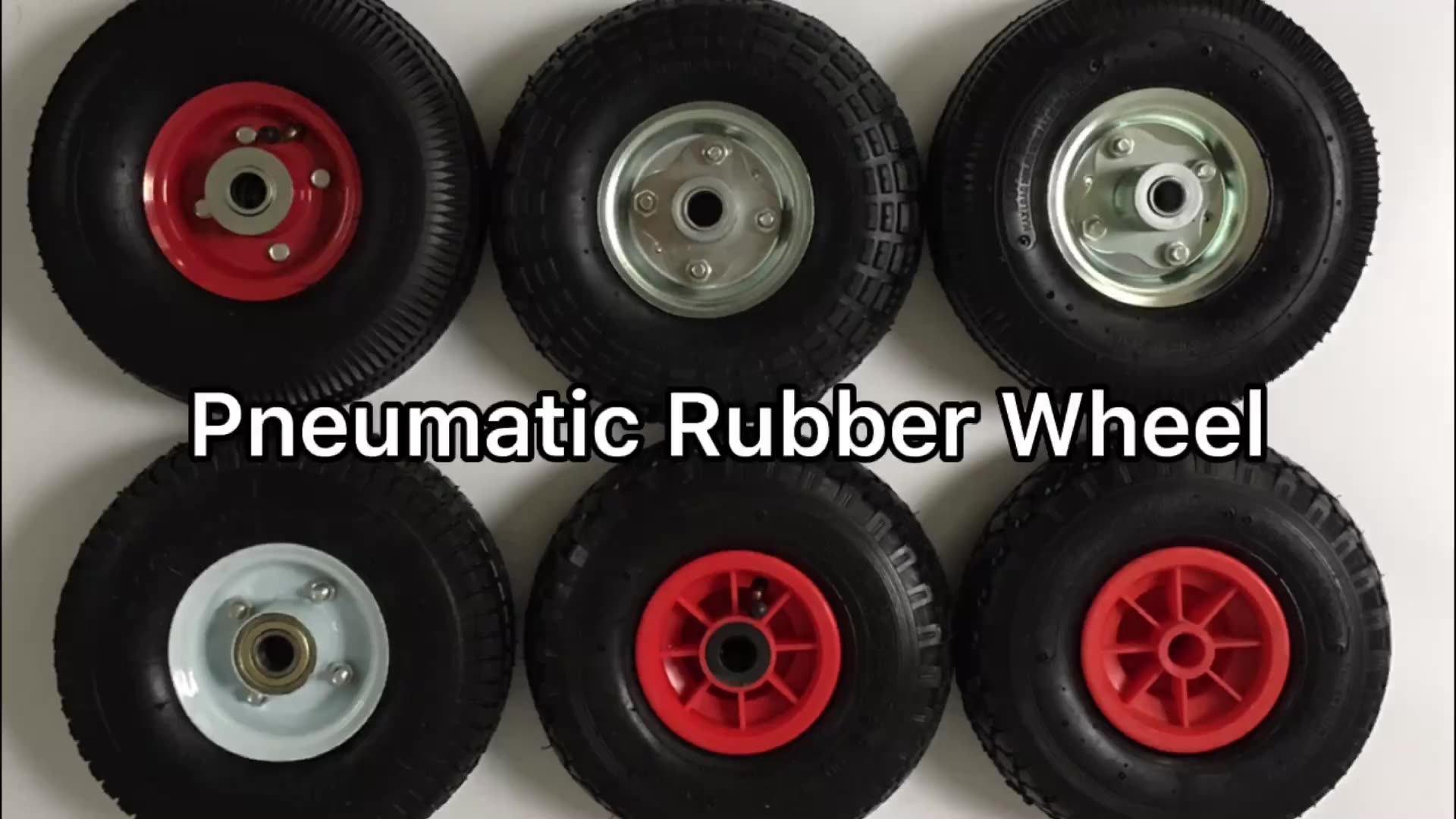 10 Inch Inflatable Rubber Heavy Duty Pneumatic Trolley Casters Wheels ...