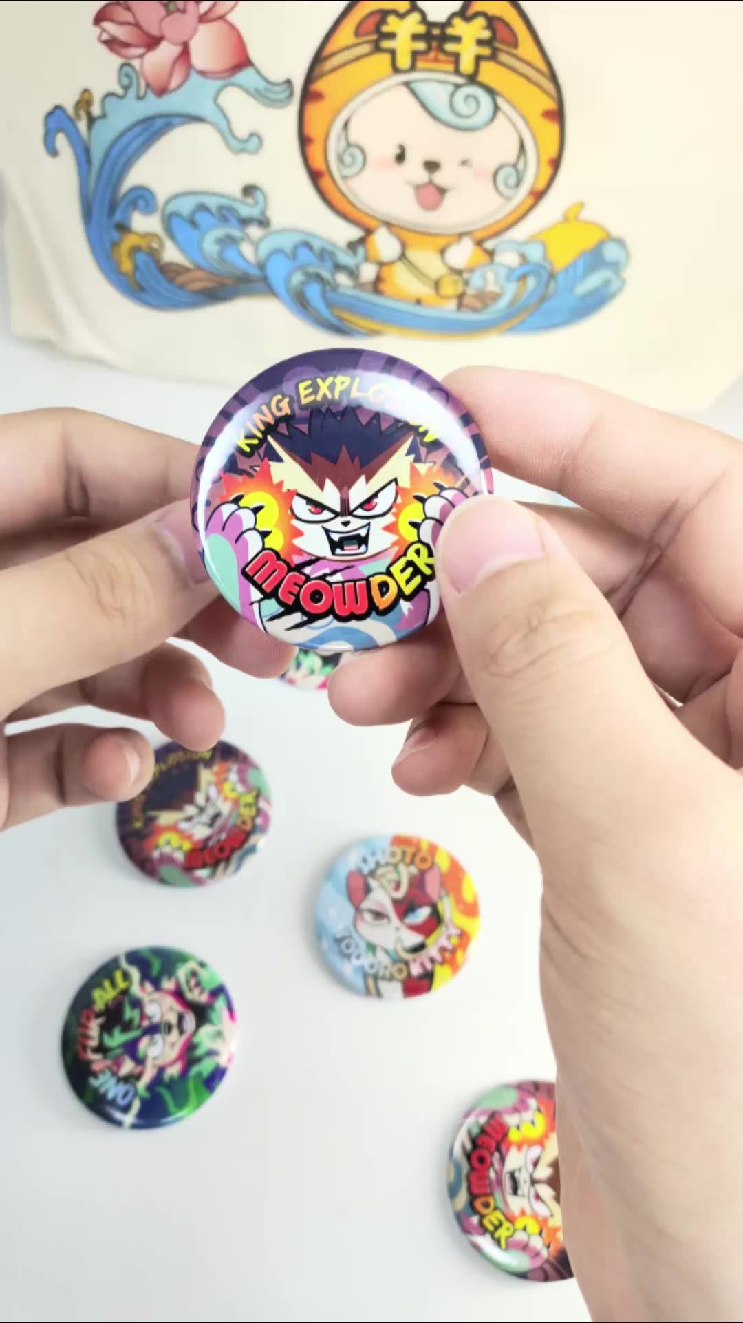 Smiley Face Badge Emoticon Cute Variety Anime School Round Button Pins ...