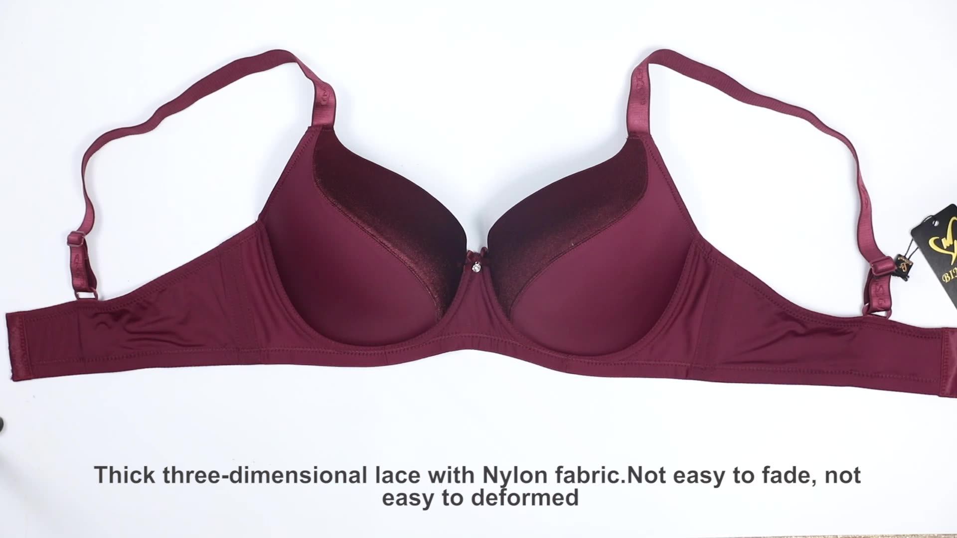 Binnys High Quality 48e Cup Plus Size Big Cup Solid Nylon Underwire ...