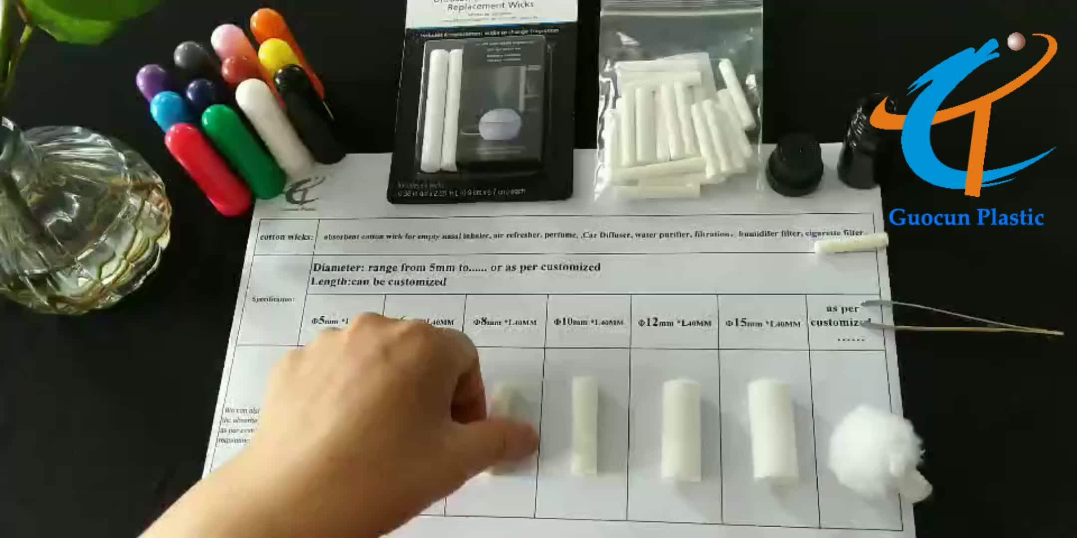 Oil Absorbent Organic Fiber Cotton Wicks For Essentiel Oil Diffuser And ...