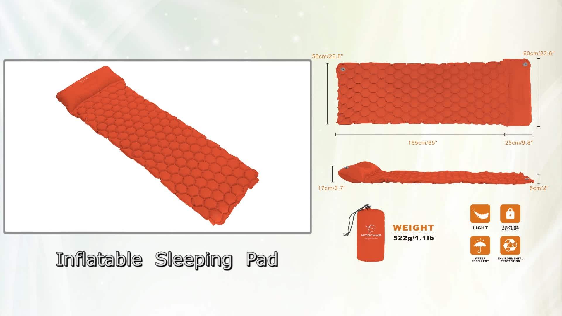 Comfortable Ultralight Camping Pad Lightweight Self-inflating Sleeping ...