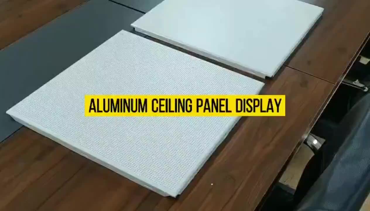 Metal Perforated Acoustic Fire-proof Ceiling Board Fall Ceiling Tiles ...