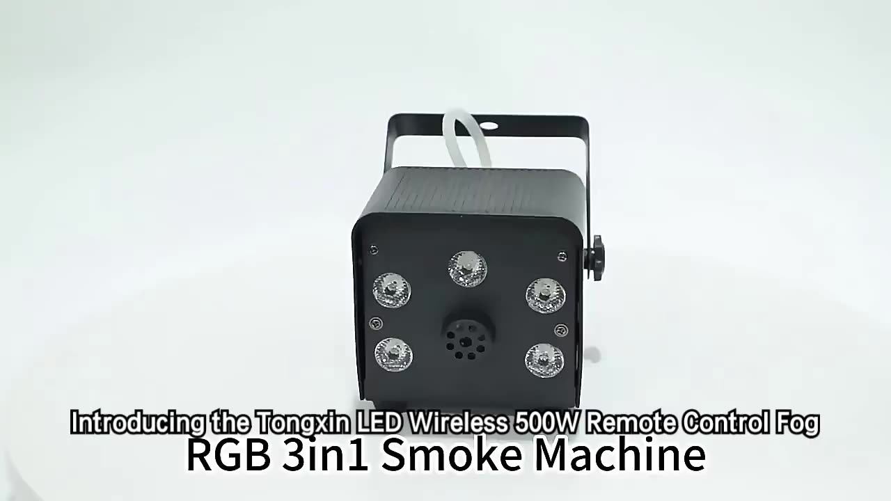 Tongxin Mini Stage Smoke Machine 1200w-1500w Remote Control Colorful ...
