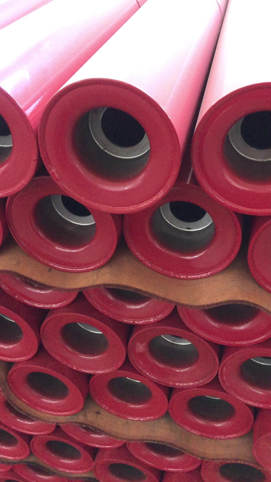 108mm Dia Water Proof Flat Return Cylinder Steel Conveyor Rollers ...