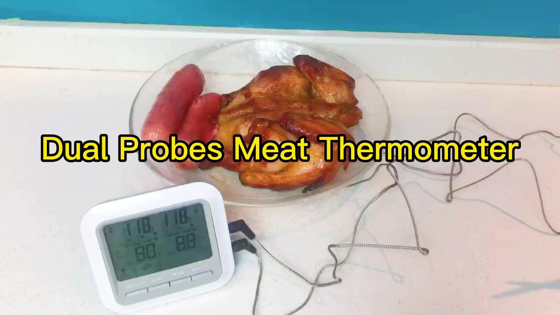 Stainless Steel Bimetallic Roast Digital Multiple Sensor Meat ...