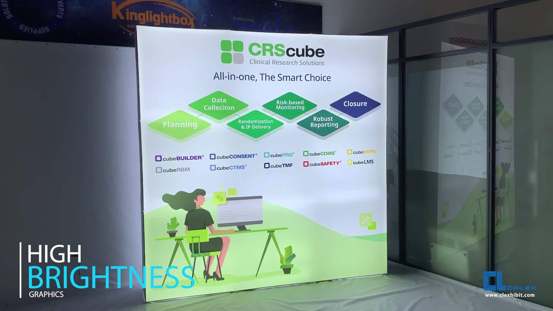 10ft Portable Backlit Exhibit Displays Trade Show Backdrop Stand - Buy ...