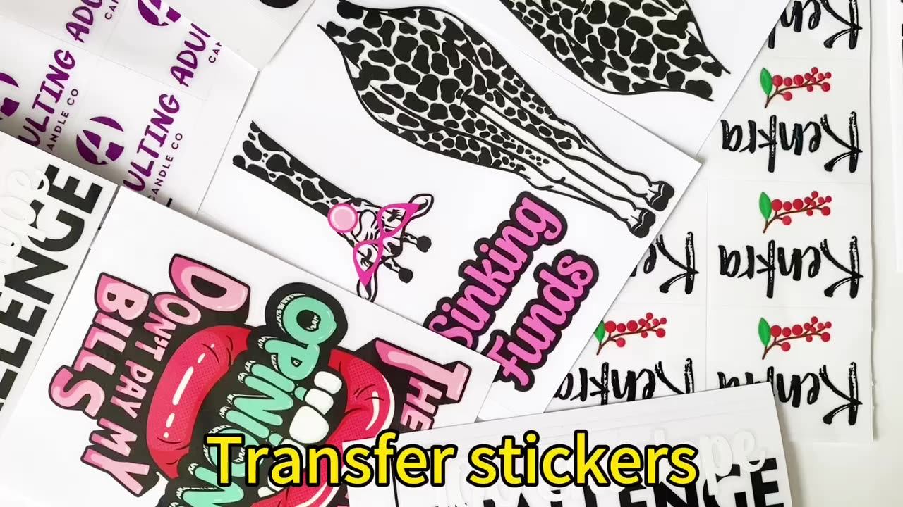 Waterproof 3d Printed Uv Transfer Labels Decals Custom Logo Uv Vinyl ...