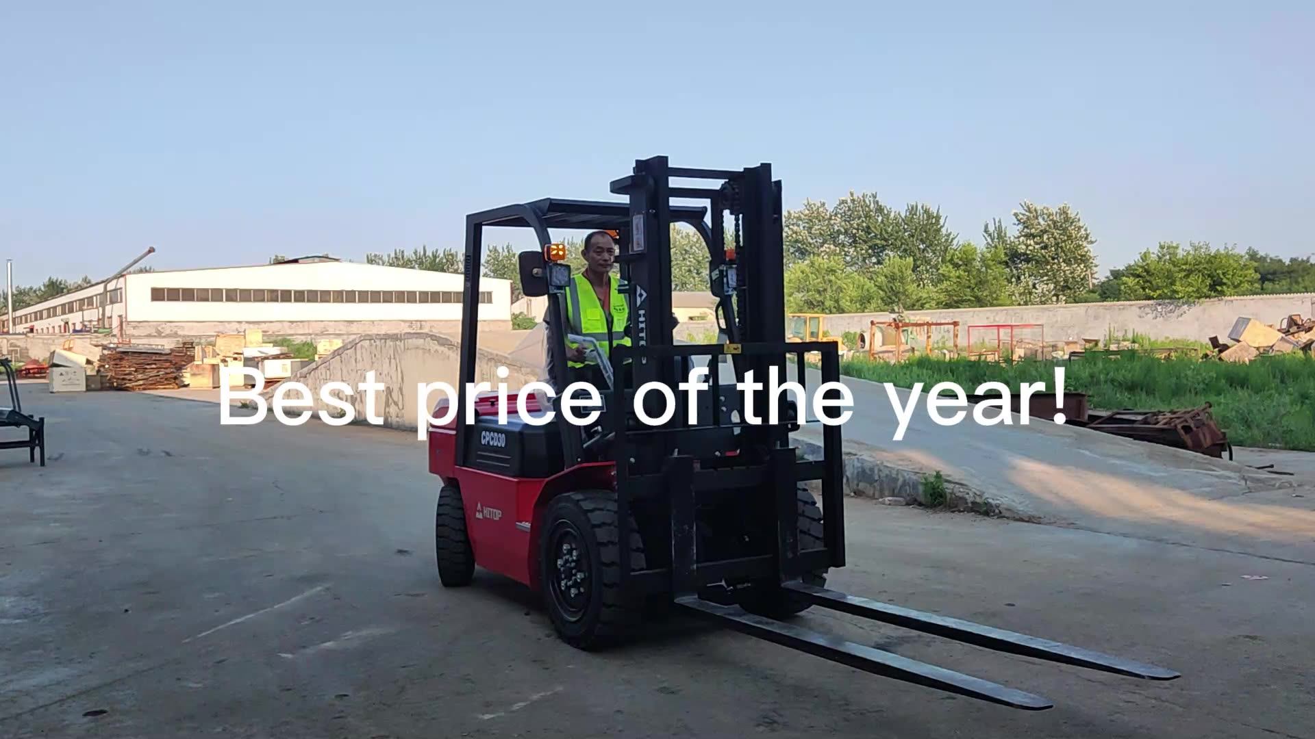 Isuzu Engine Popular Model 3 Ton Forklift Truck 3000kg Fork Lifter ...