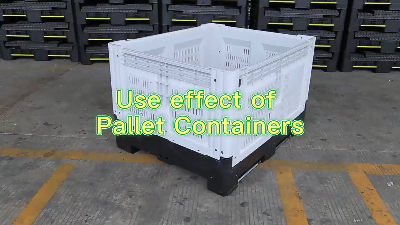 Heavy Duty With Wheels Plastic Collapsable Pallet Bins For Packaging ...