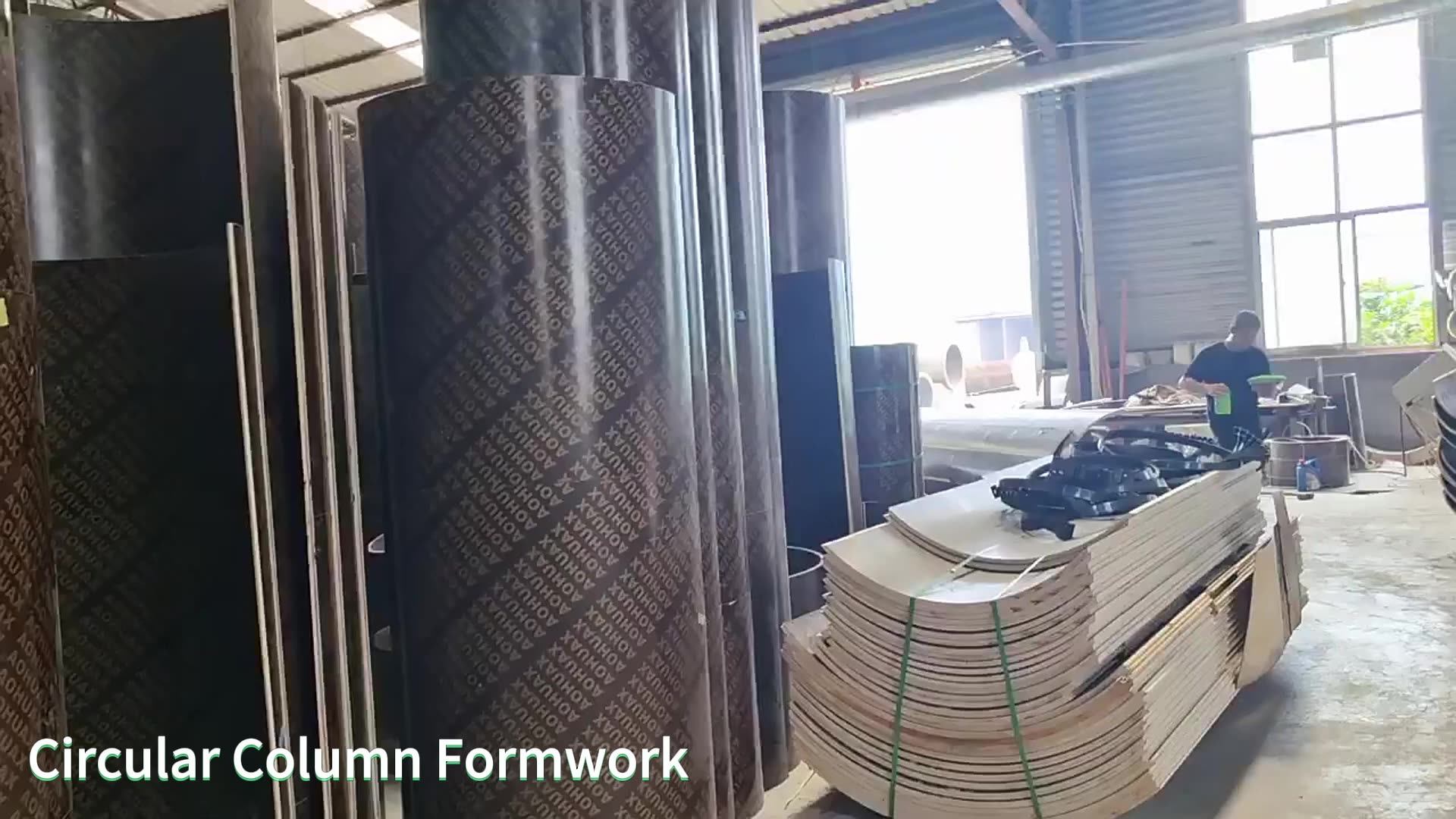 Zeemo Wood Circle Forms Round Column Formwork For Concrete Columns ...