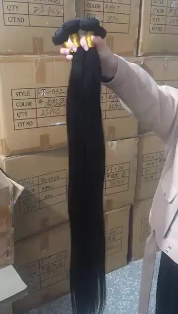 Foxen Raw Human Hair Bundles With Closure Set Hand Tied Weft Human Hair ...