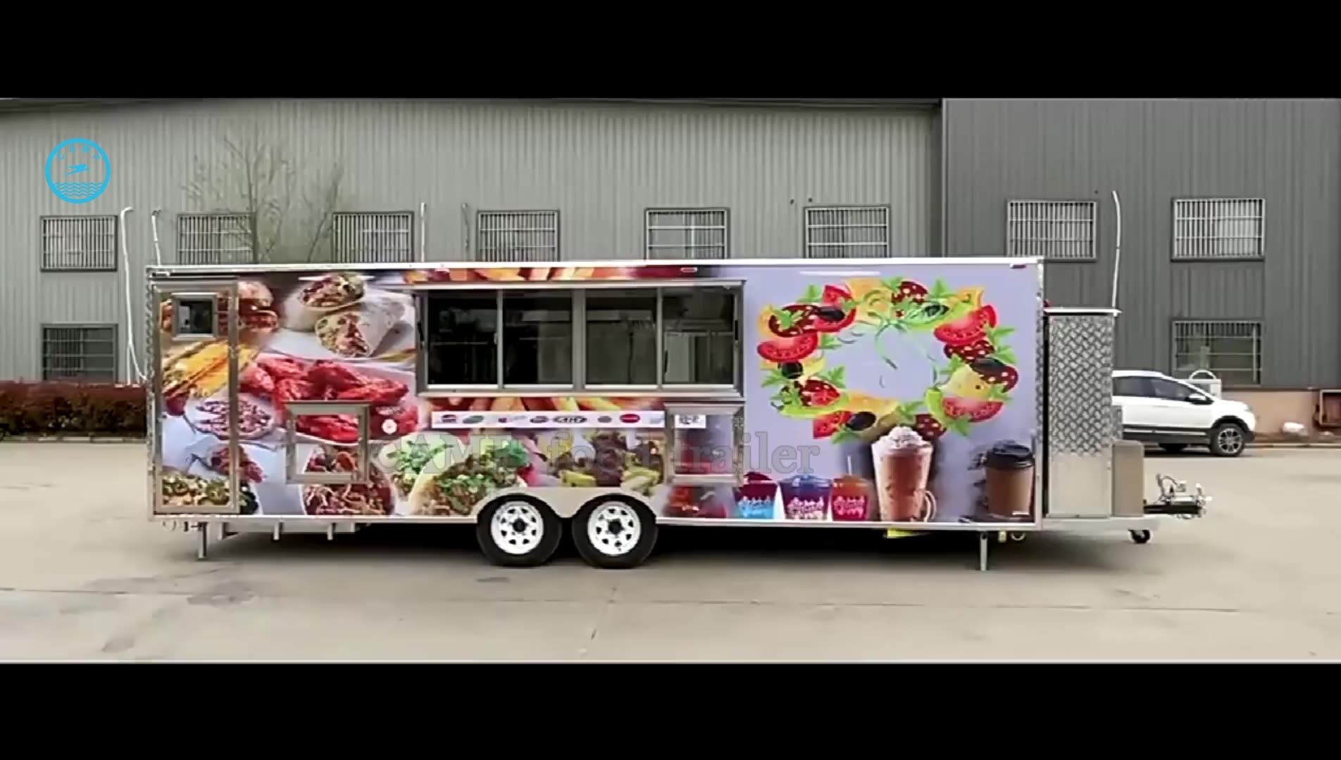 Camp Fast Food Truck Fried Chicken And Pizza Mobile Restaurant ...