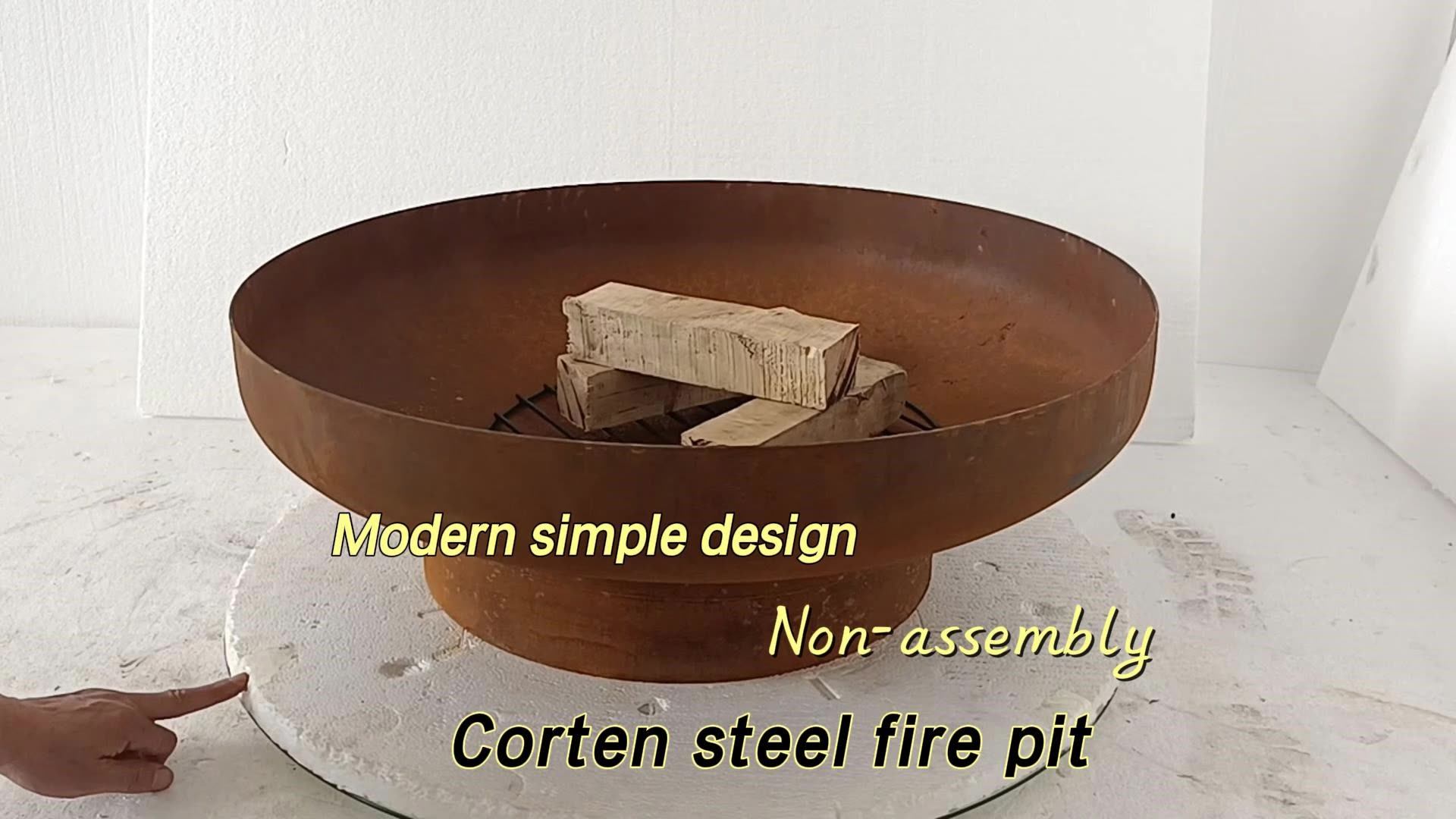 Kingjoy Corten Steel Bonfire Brasero Fire Pit Charcoal Outdoor Garden ...