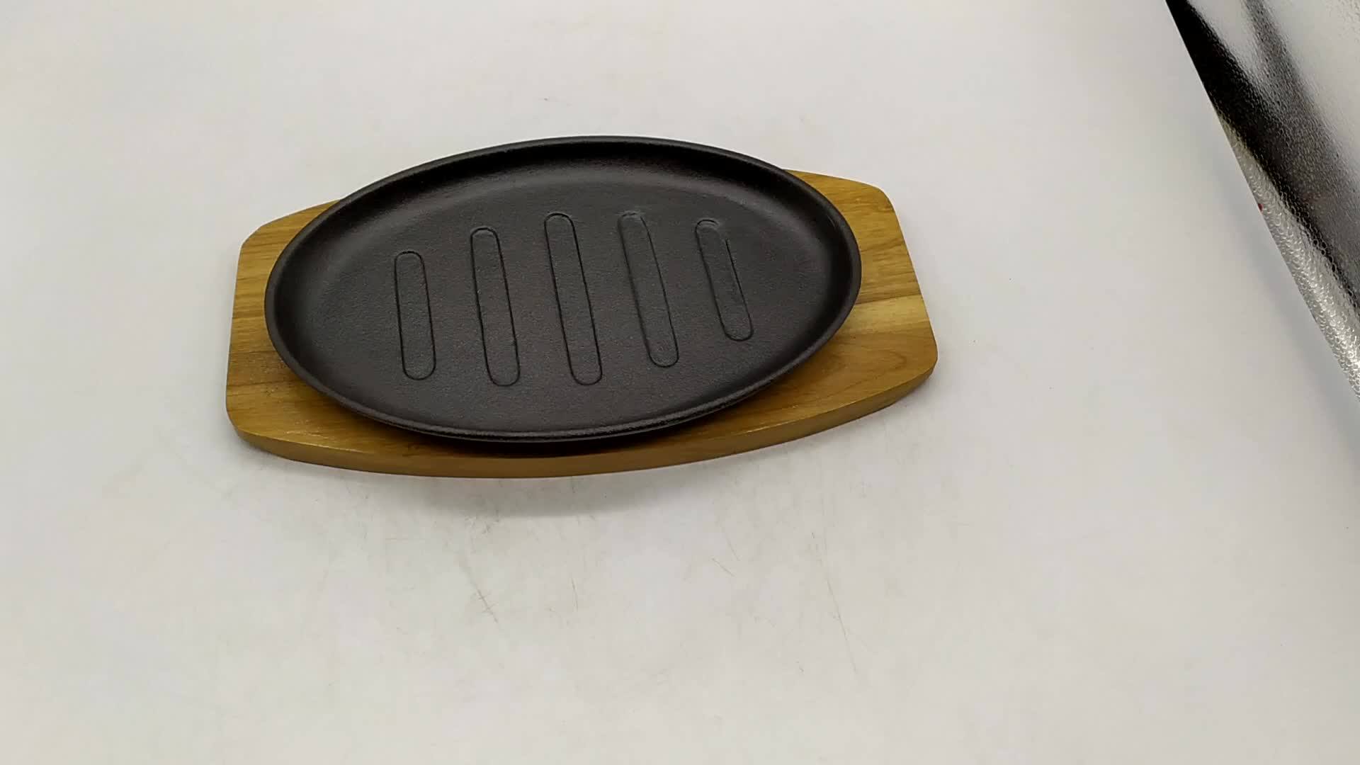 Cast Iron Frying Pan Sizzling Plate Sizzler Pan - Buy Cast Iron Frying ...