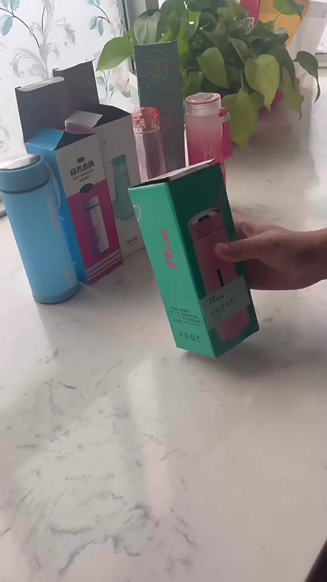 Creative Fashion Thermos Cup Custom Logo High Temperature Resistance Double Wall Glass Water ...