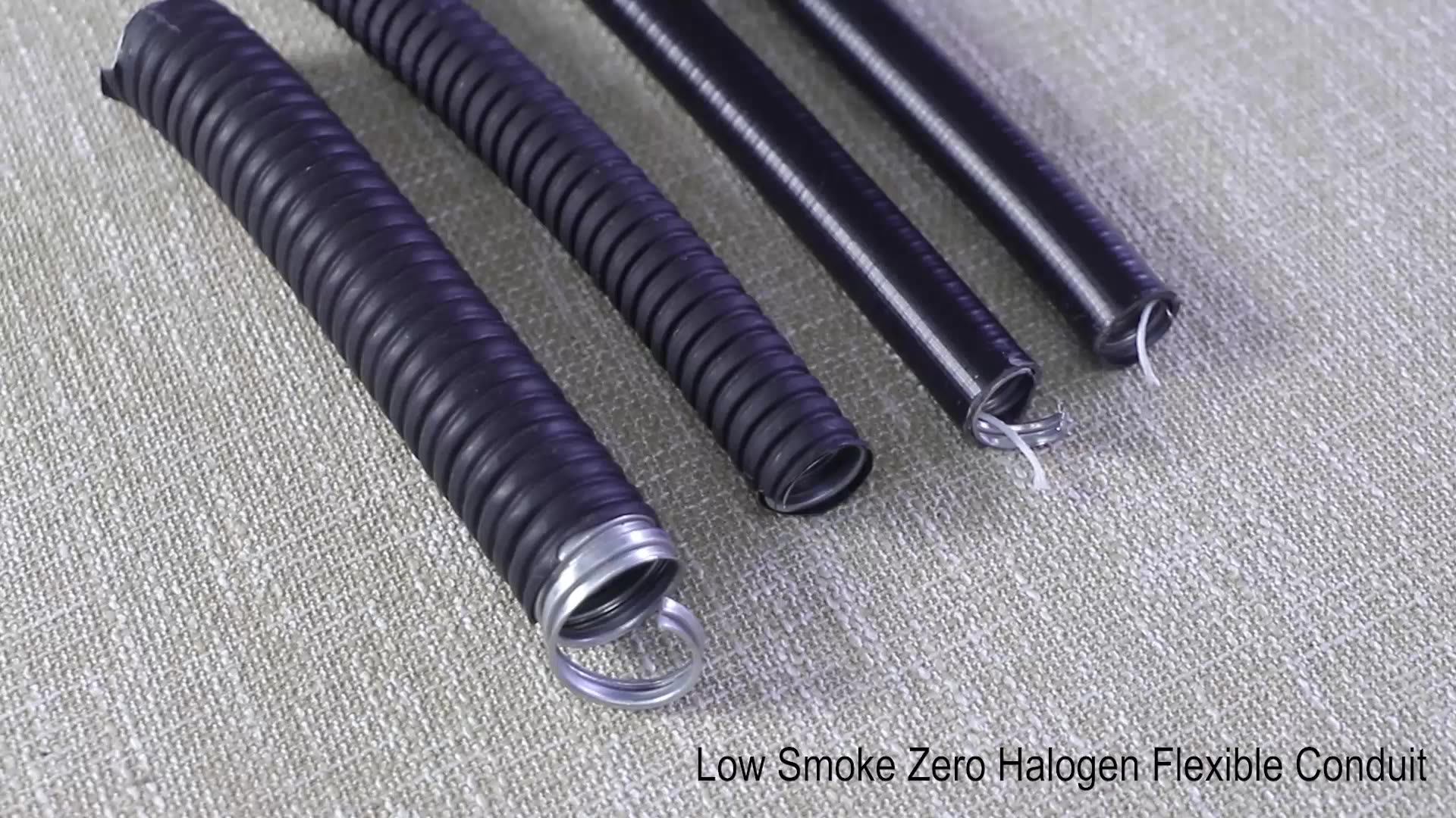 Electric Cable Flexible Corrugated Tubing Protection Low Smoke Steel ...