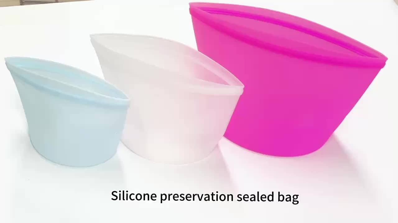 Three Sizes Of Newly Designed Food Grade Silicone Reusable Food Fresh ...