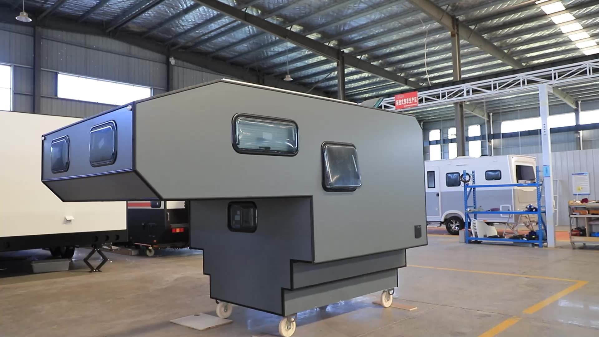 Mercedes 4x4 Pickup Bed Camper Fiberglass Slide In Camper With Overcab ...