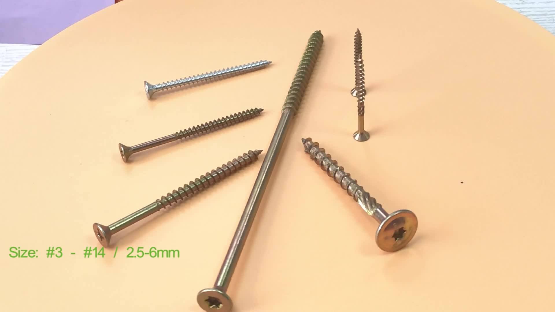 Heavy Raised Oval Head Chipboard Screw With 6 Nibs - Buy Raised Oval ...