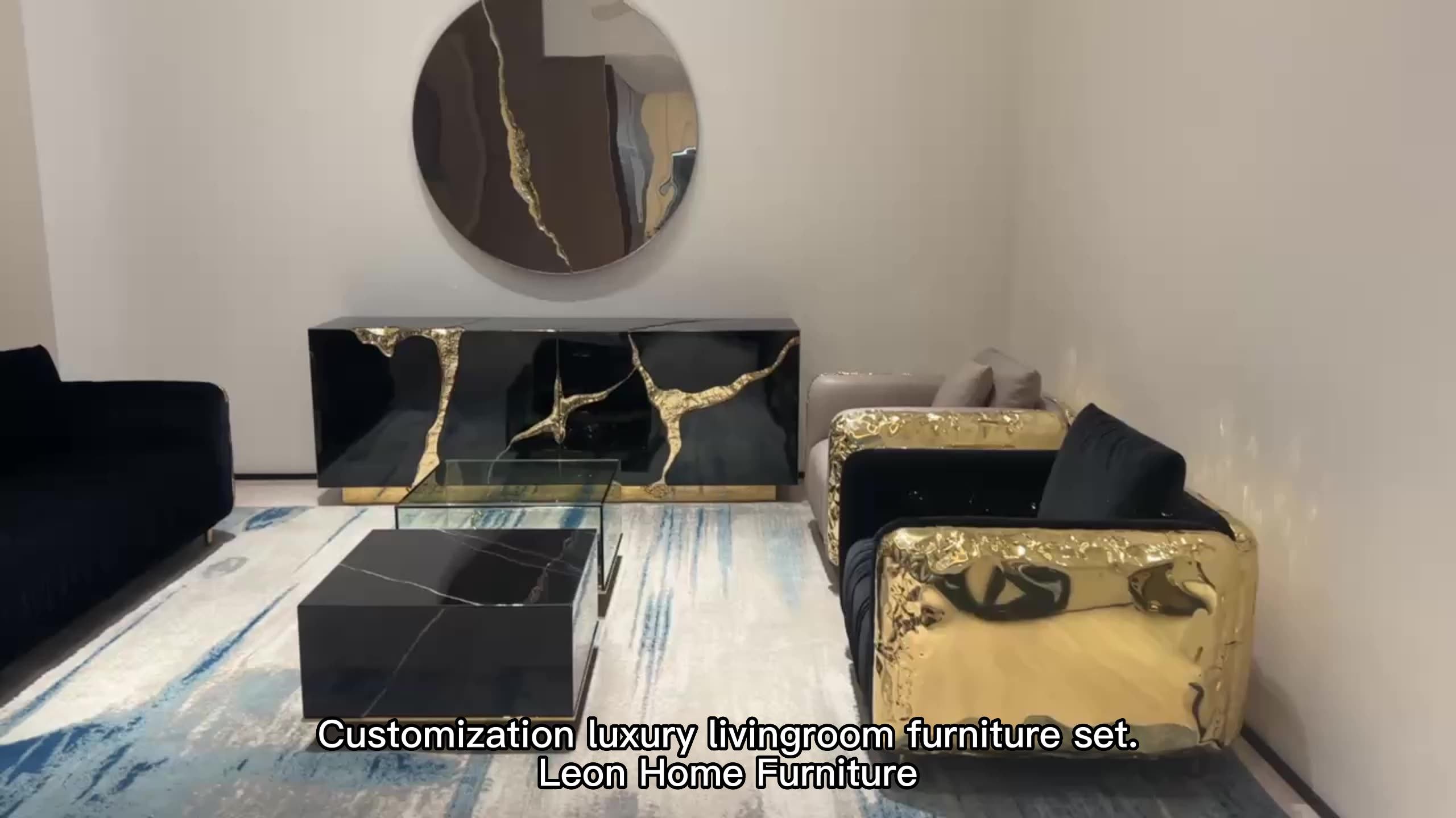 Boca Design Premium Villa Modern Style Light Luxury Leather Sectional ...