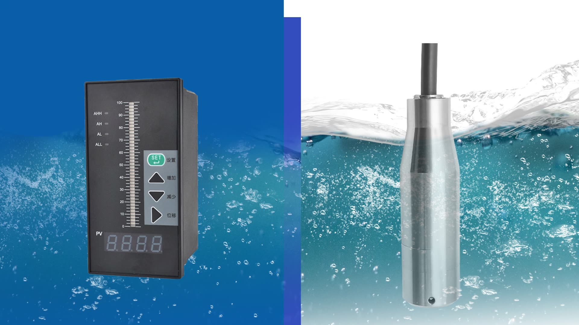 Factory 4-20ma Submersible Hydrostatic Tank Water Level Sensor Water Level Sensor Level ...