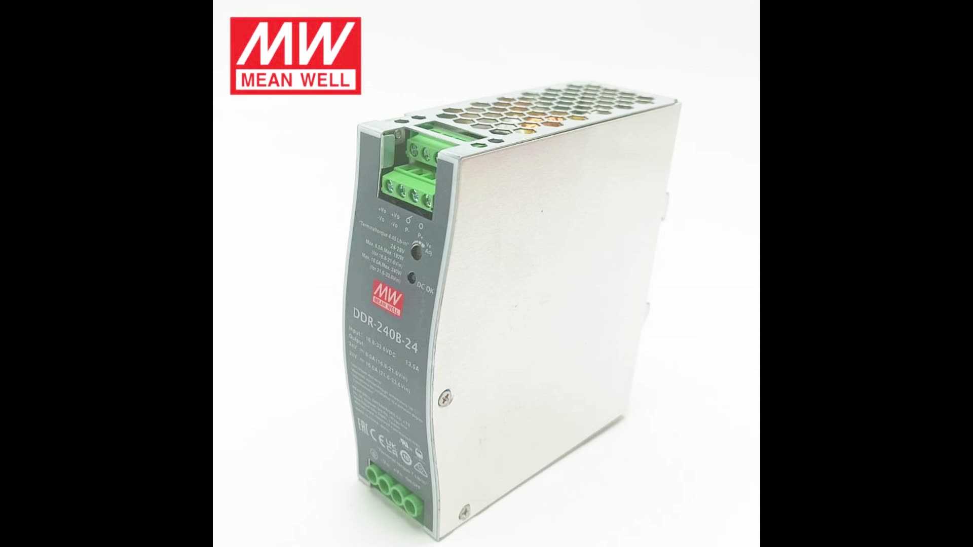 Mean Well Dc Dc Converter Din Rail Ddr-240b-24 240w Power Supply 24vdc For Railway Control - Buy ...