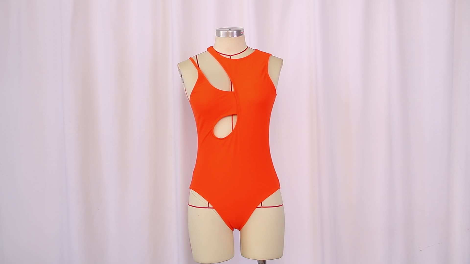 Miyouj Sexy One Piece Swimwear Bodysuit Summer Hollow Out Beach Bathing