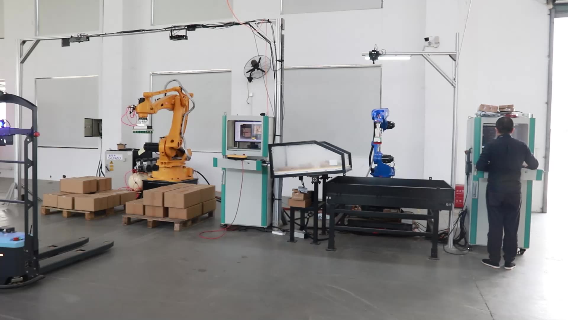 Automatic Robotic Arm Industrial Cobot Collaborative Robots Container With Palletizing Robot