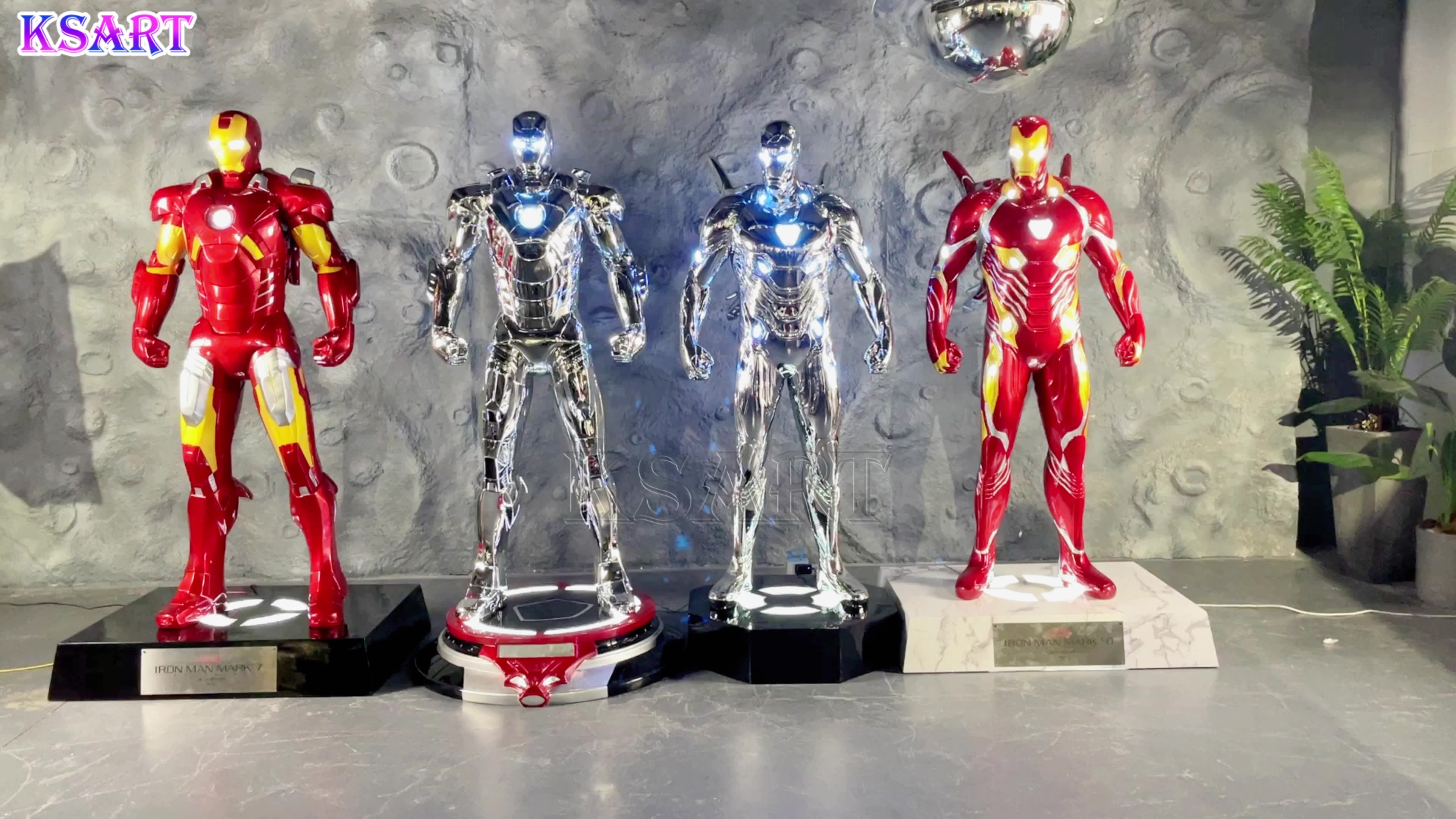Marvel Film Action Figure Resin Statue Iron Man Fiberglass Sculpture ...