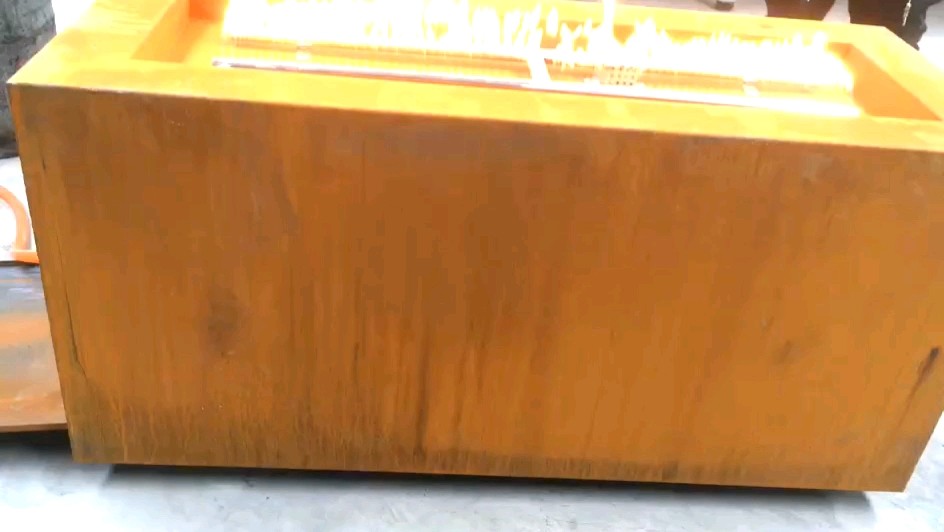 Corten Steel Propane Fire Pit Table /corten Steel Firepit /corten Steel ...