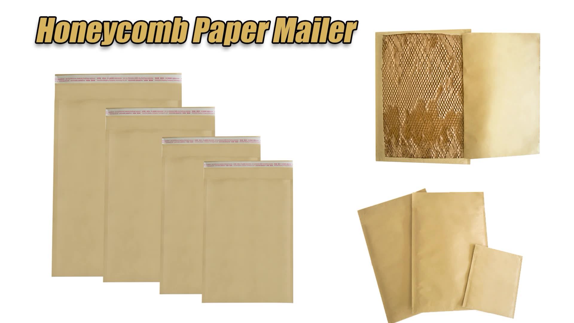 Eco-friendly Recycle Envelops Kraft Honeycomb Paper Padded Mailer ...