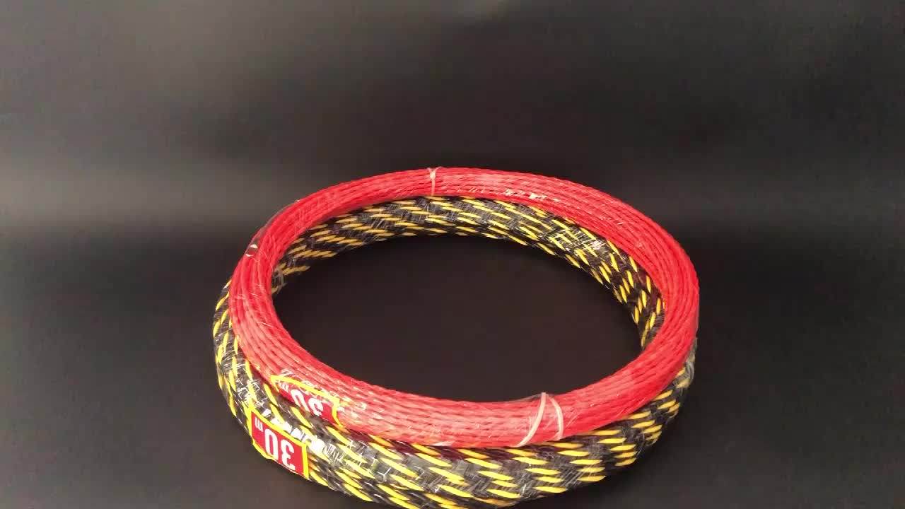 30m 6mm Conduit Snake Cable Rodder Fish Tape Wire Guide Spiral Cable ...