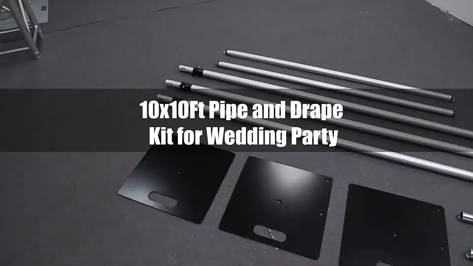 10x20ft Double Cross Bar Pipe And Drape Kit Heavy Duty Adjustable ...