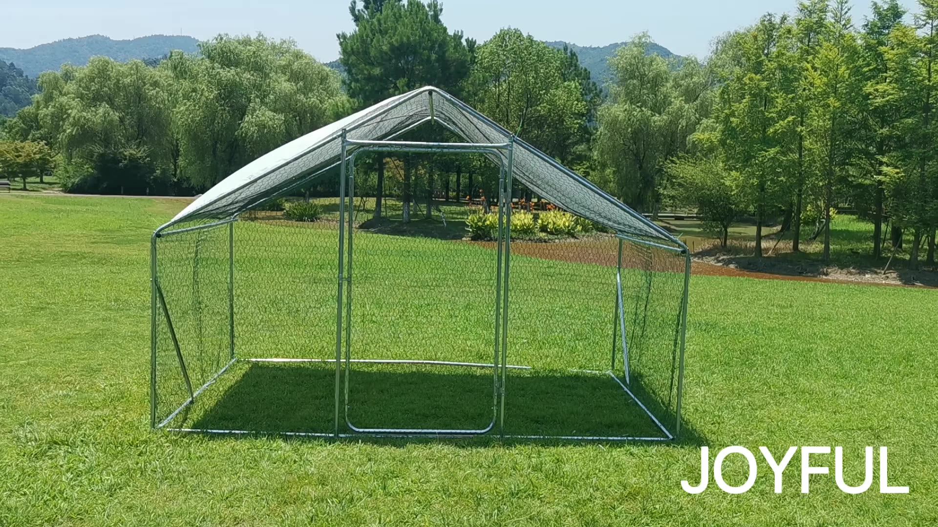 2x3x2m Large Walk-in Chicken Run Coop Hen Houses With Animal Cages For ...