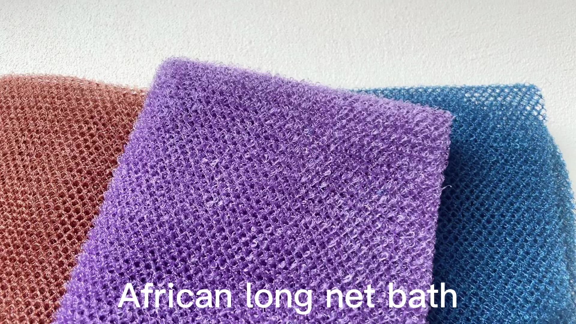 Custom Skin Exfoliating Back Long African Net Wash Cloth Scrubbing ...